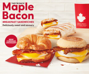 Tim Hortons Maple Bacon Breakfast Sandwiches Returns - Foodgressing