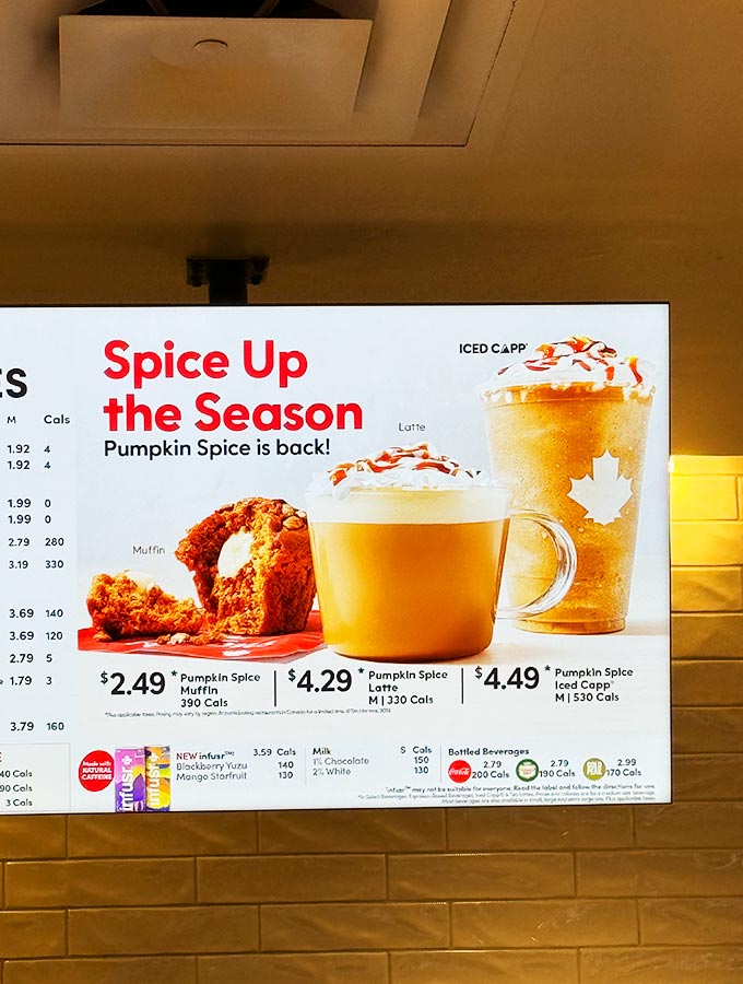 Tim Hortons Pumpkin Spice 2024 Food and Drinks Lineup - Foodgressing
