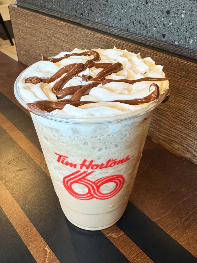Tim Hortons Chocolate Hazelnut Iced Capp with Nutella - Foodgressing