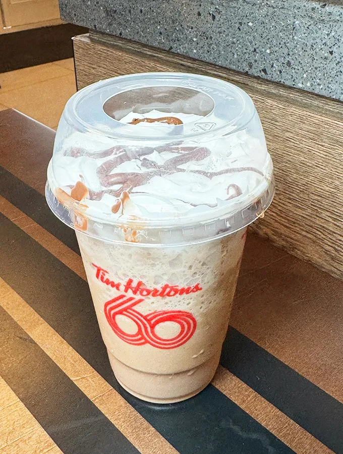 Tim Hortons Chocolate Hazelnut Iced Capp with Nutella - Foodgressing