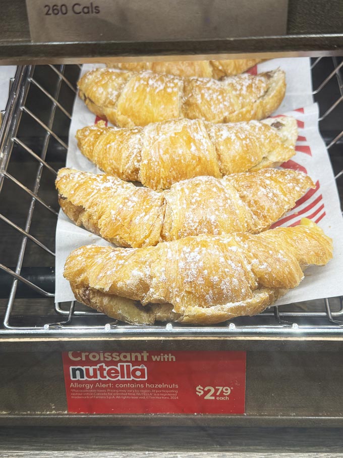 Tim Hortons Croissant with Nutella - Foodgressing