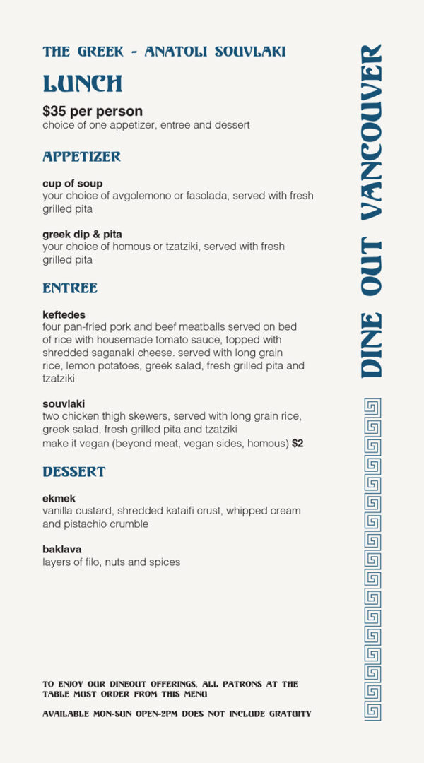 Dine Out Vancouver 2025 BC: Dates, Menus, Restaurants, Offers