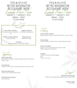 Metropolitan Washington Restaurant Week Winter 2025: Menus, Dates