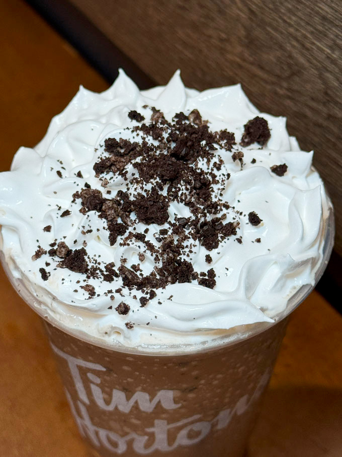 Tim Hortons Oreo Mocha Iced Capp: Price, Calories, Review - Foodgressing