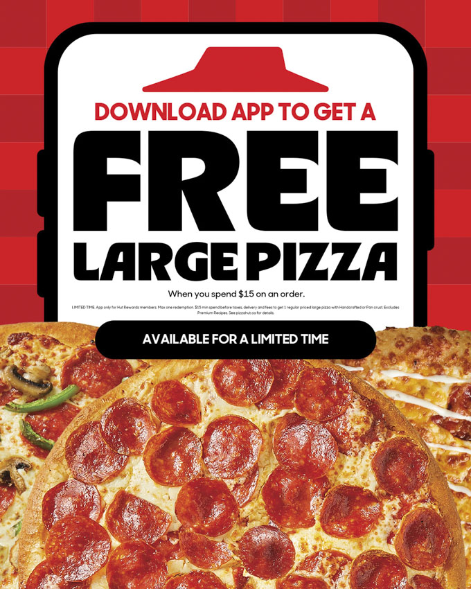 Pizza Hut Canada Launches New App With Free Pizza Offer - Foodgressing