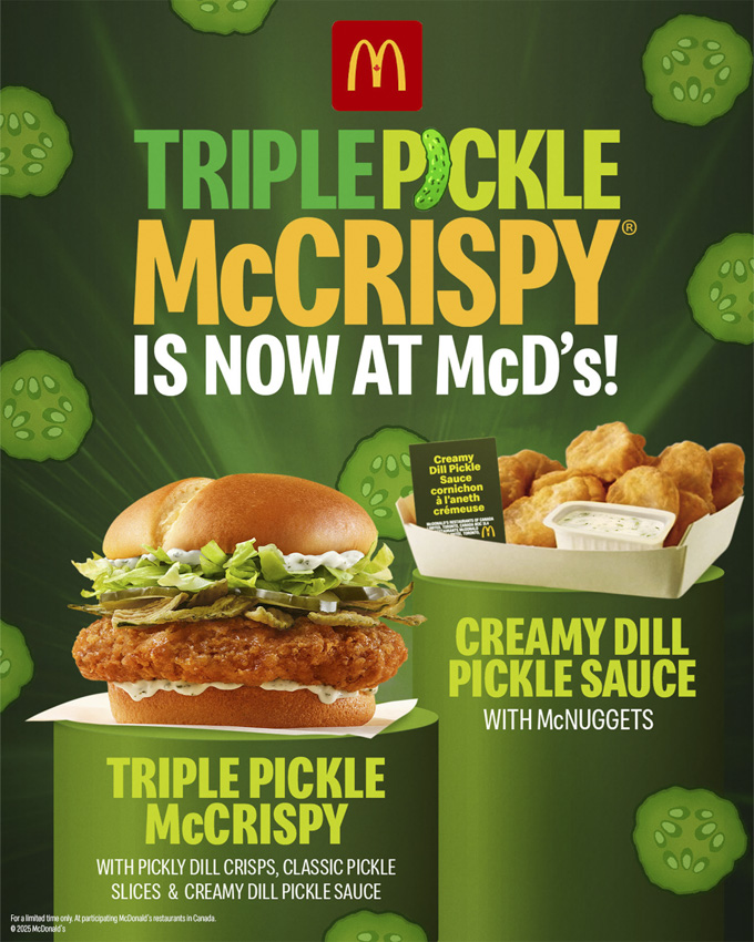 McDonald’s Canada NEW Triple Pickle McCrispy & Creamy Dill Dip